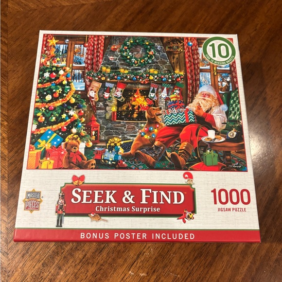 Games | Masterpieces 100 Piece Seek Find Jigsaw Puzzle Christmas ...